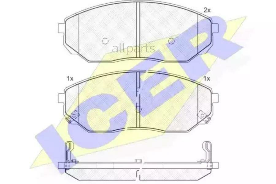 ICER 181606 Колодки тормозные дисковые