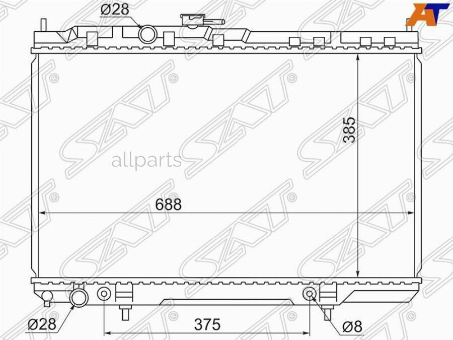 SAT NS0001-B10 Радиатор Nissan Almera Classic 06-12