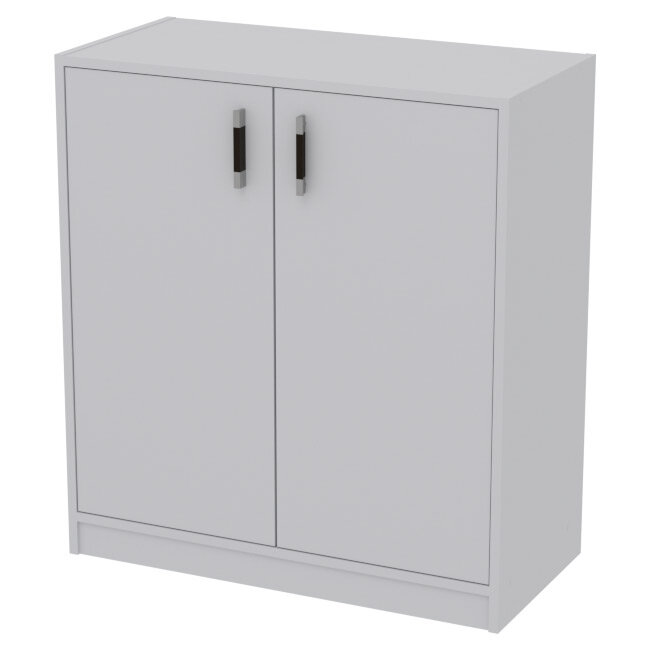 Шкаф Меб-фф Офисный шкаф СБ-37+ДВ-45+С-28МВ цвет Серый 77/37/85 см