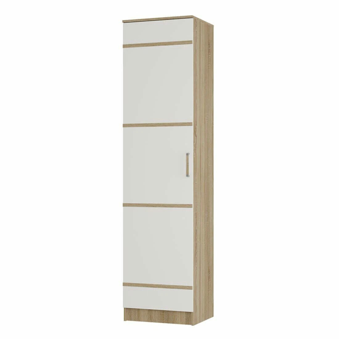 Шкаф-пенал для одежды СП-01 «Сакура», дуб сонома/белый (550х465х2216)