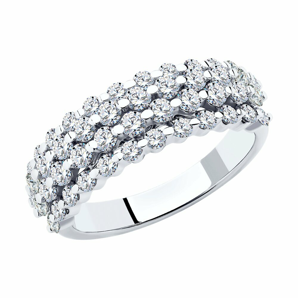 Кольцо, белое золото, 585 проба, бриллиант