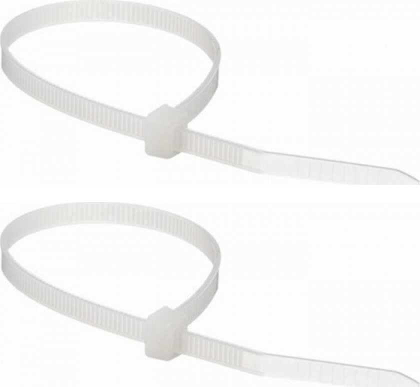 Хомут Fortisflex КСС 5x200 нейлон белый (100 шт.) (комплект из 2 уп.)