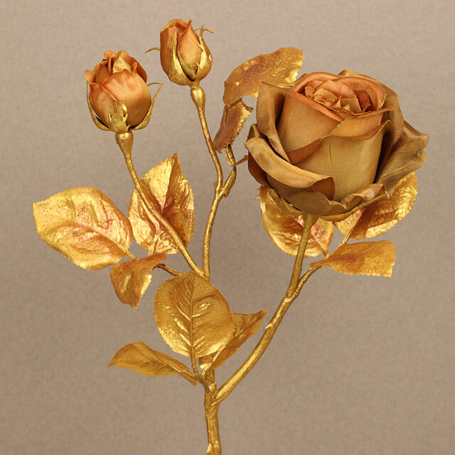 Искусственная роза Вечерняя Звезда 48 см, карамельная, EDG, 215467-39