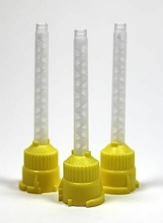 Насадки желтые для смешивания стоматологических материалов, 50 шт. Dispodent. Канюли стоматологические.