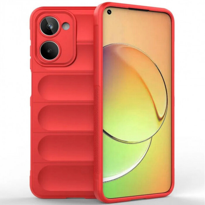 Flex Silicone Противоударный чехол для Realme 10 4G с защитой камеры и микрофиброй