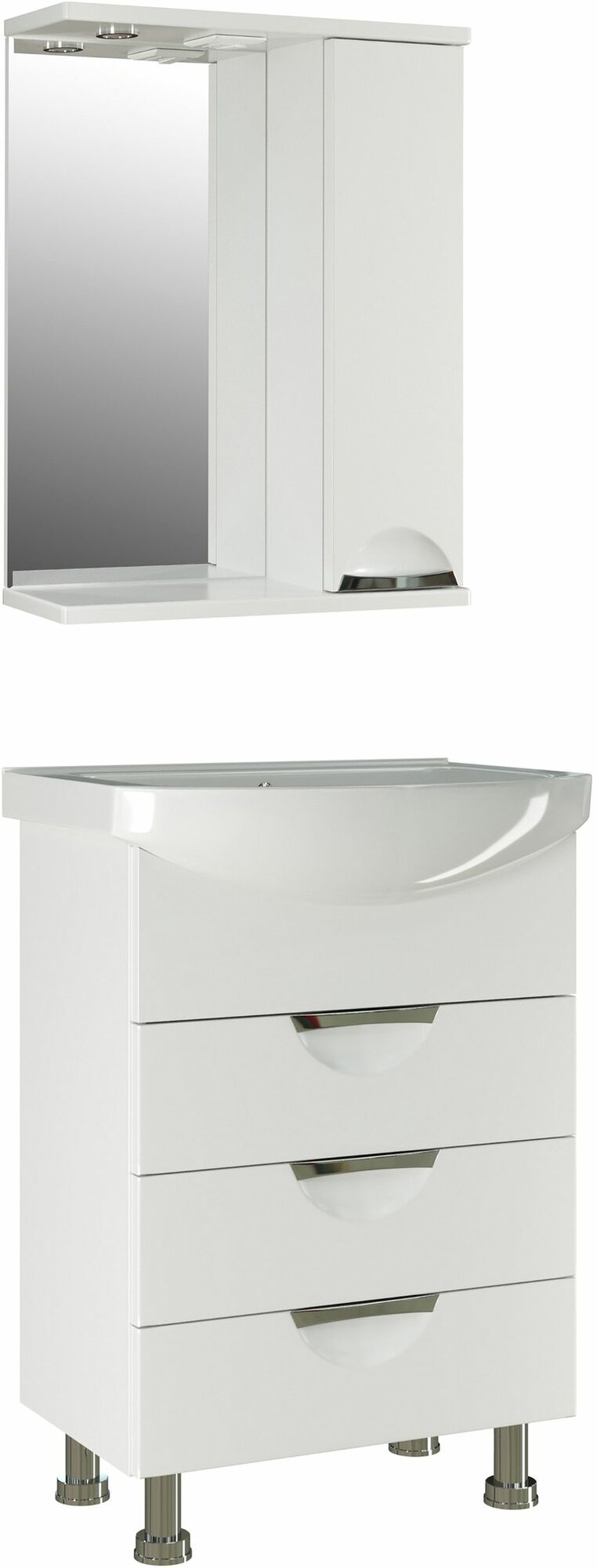 Мебель для ванной Mixline Этьен 60 R белая