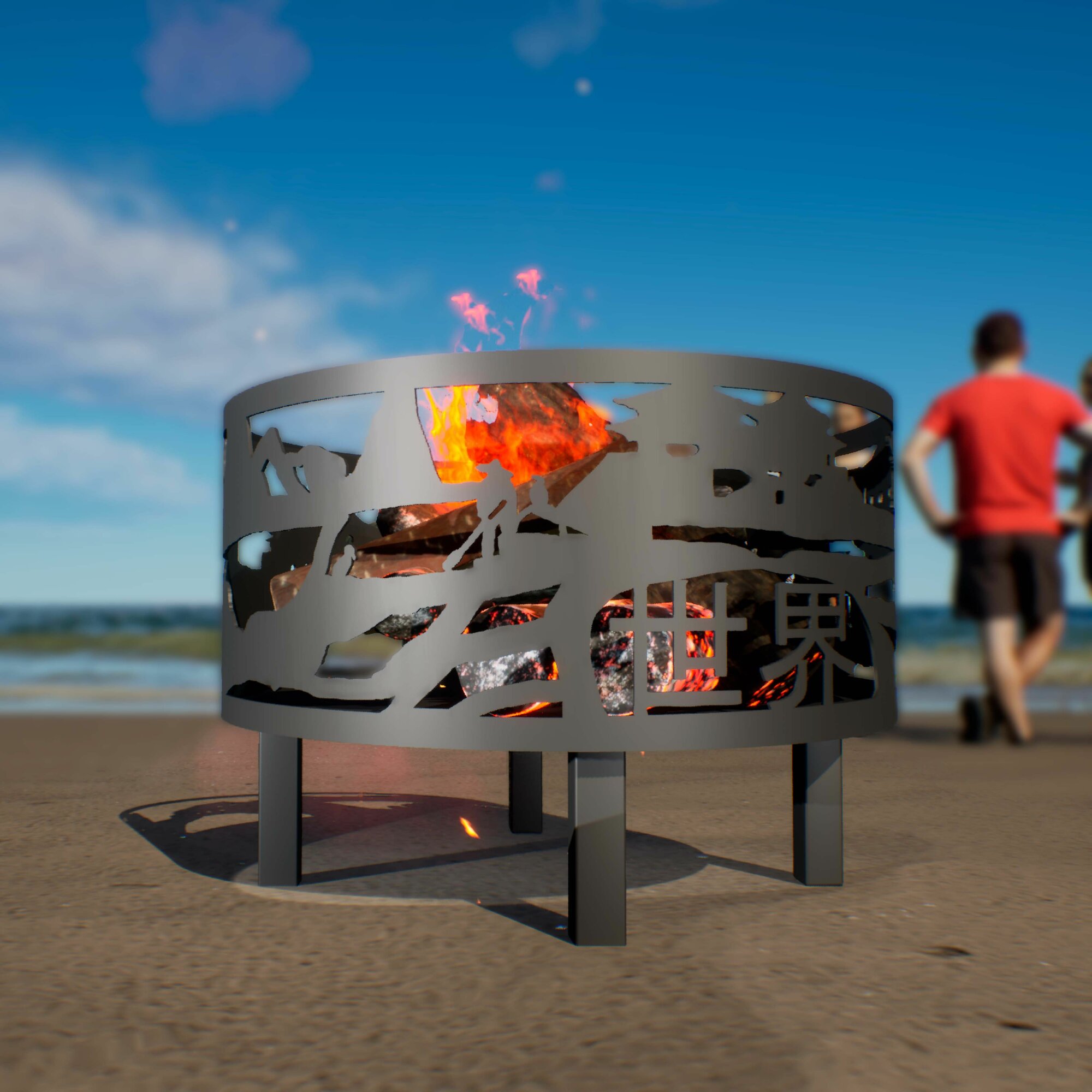 Костровая чаша Китай 60 см 0,3 см + купол искрогаситель, комплект