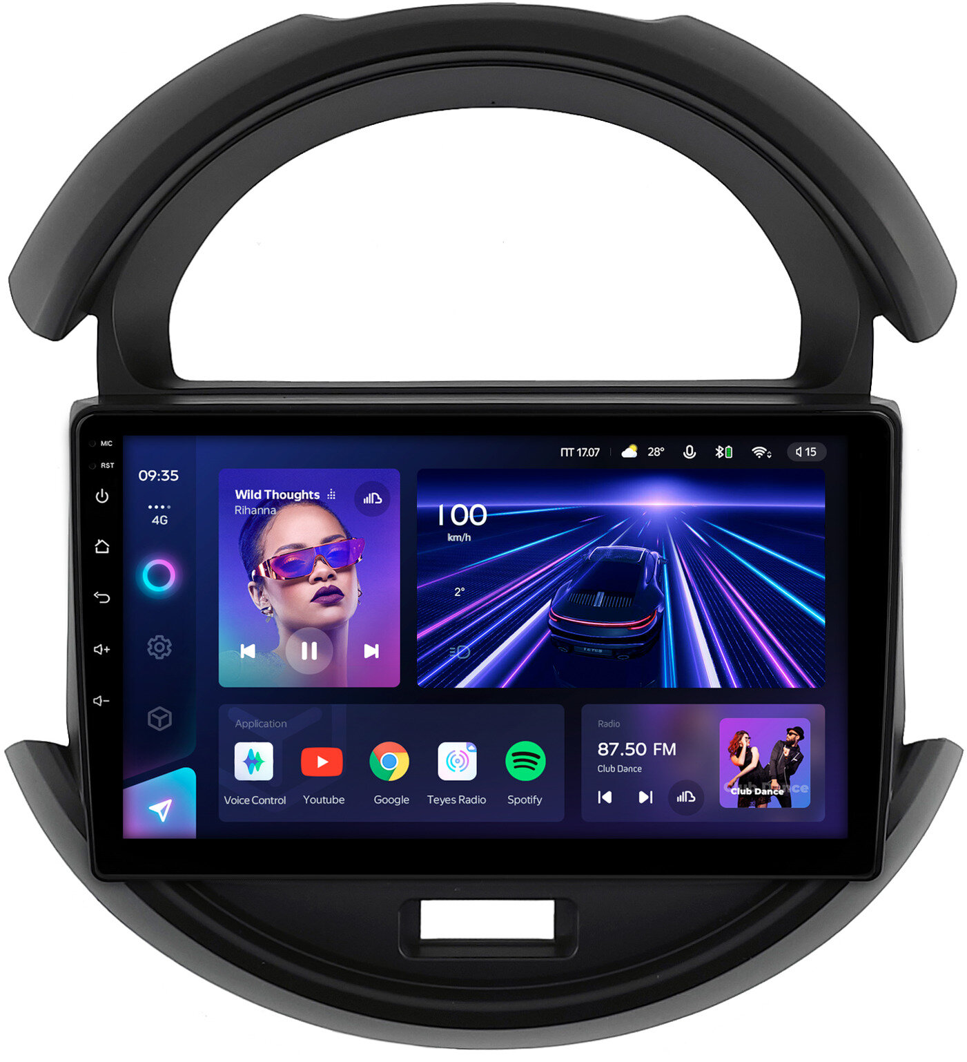 Штатная магнитола Teyes CC3 6/128 10" RM-10-0661 Suzuki S-Presso 2019-2026 Android 10 (4G-SIM, DSP, QLed)