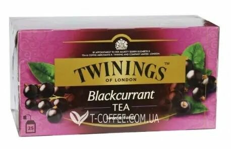 Чай Twinings Blackcurrant tea черная смородина 25 пакетиков (Финляндия)
