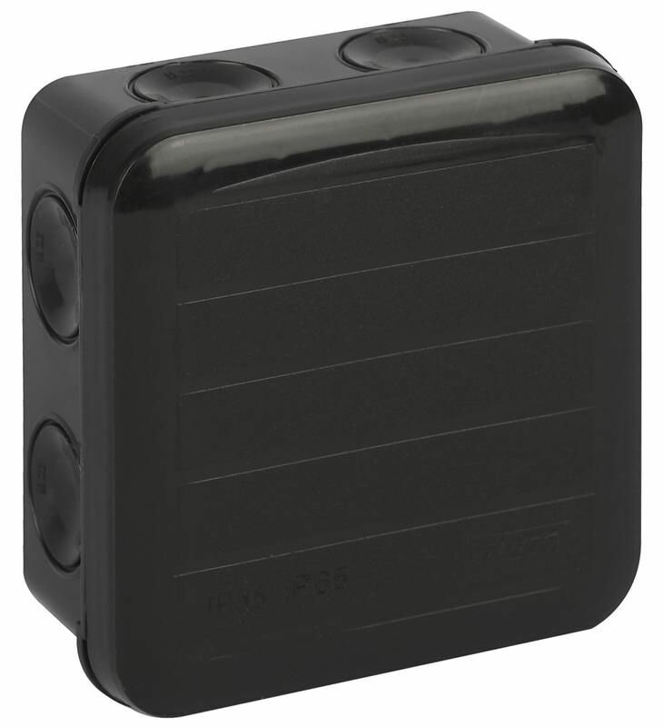 Коробка распределительная ОП 85х85х45мм двухкомпонентн. 8 вводов IP65 черн. Ruvinil 67240Ч