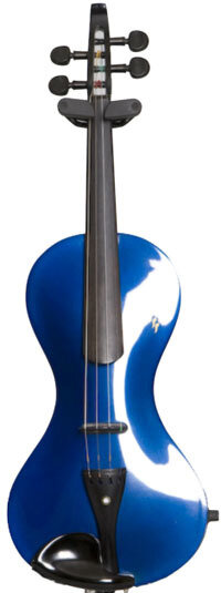 Электроскрипка Skyinbow S1TB, 4-струнная, Цвет корпуса - прозрачный синий.