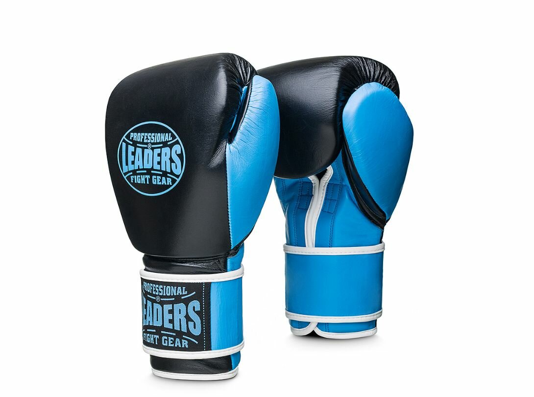 Перчатки боксерские LEADERS WAVE BK/LBL (10 oz)