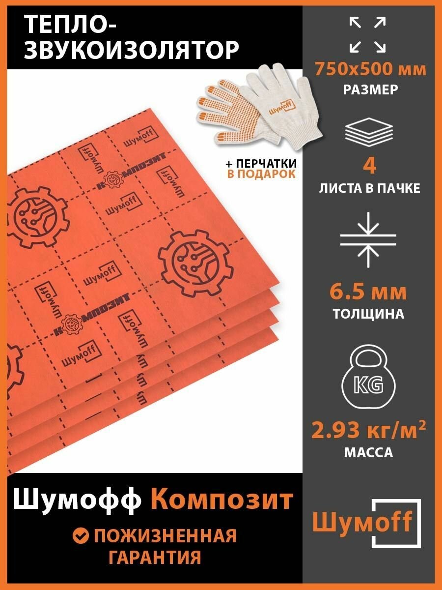 Плеяда Тепло-звукоизоляция Композит (4 листа)