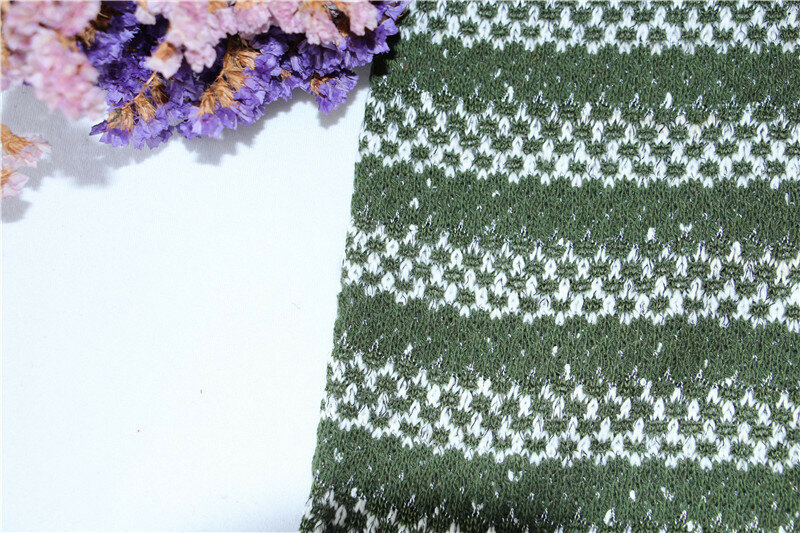 Ткань JIAYI, армированная, жаккард, для платья, армированный, зеленый