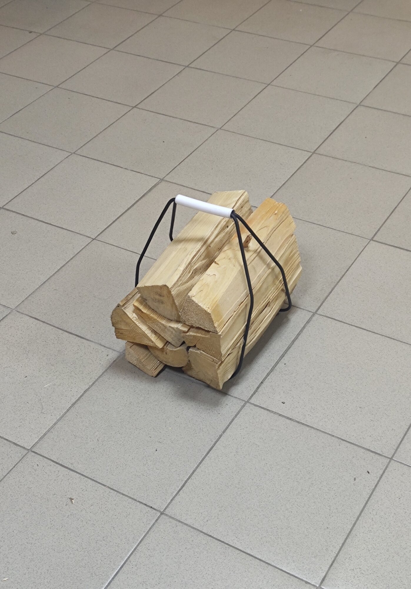 Дровница-переноска складная металлическая Др10 для переноски и хранения колотых дров 30х38 см, черная