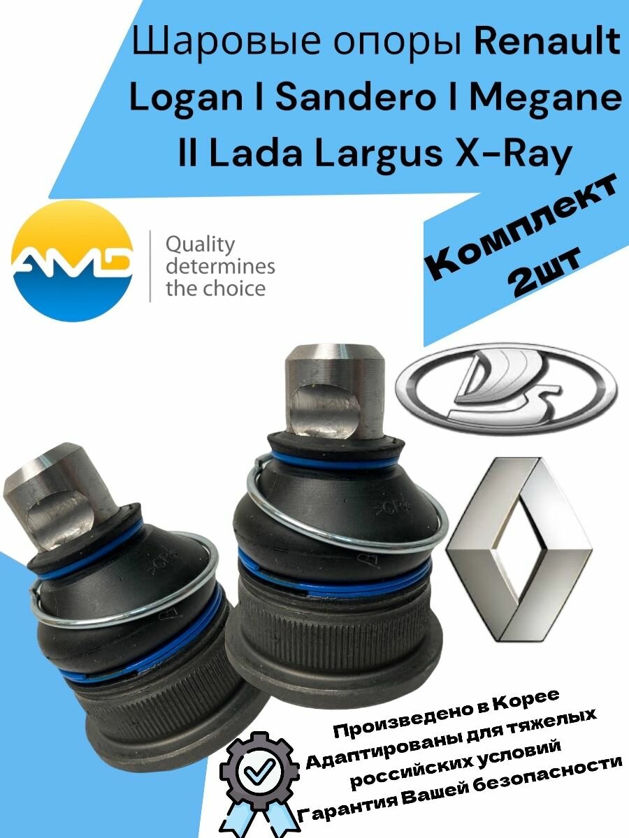 Шаровые опоры Renault Logan I Sandero I Megane II Lada Largus X-Ray Рено Логан Сандеро Меган Лада Ларгус Икс Рей