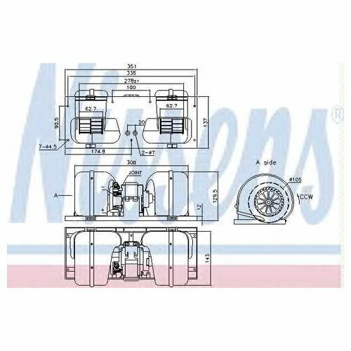 Вентилятор салона Nissens 87141
