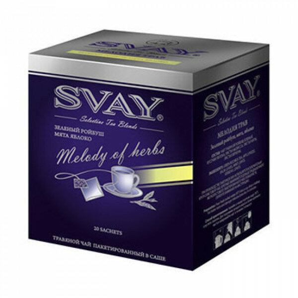 046248 Чай Svay зелёный ройбуш, мята, яблоко 20*2 гр.