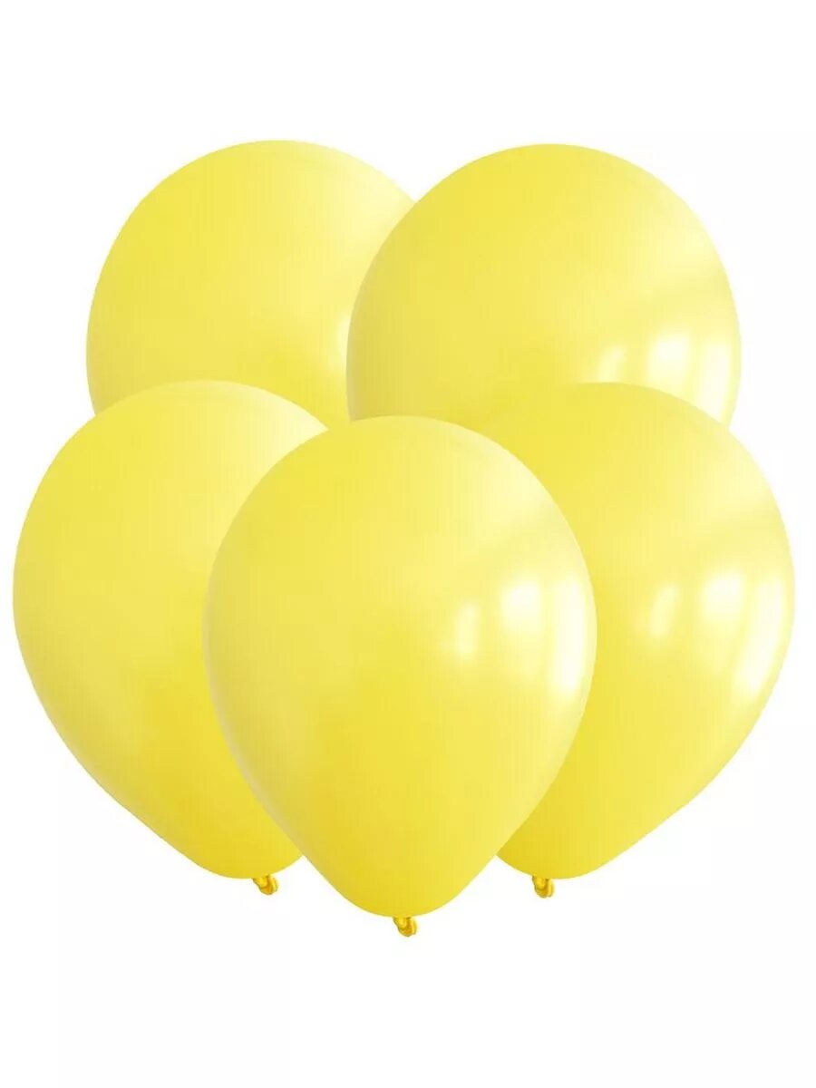 Желтый, Пастель / Yellow, латексный шар (12"/30 см ) 12 шт. / Веселуха, Турция