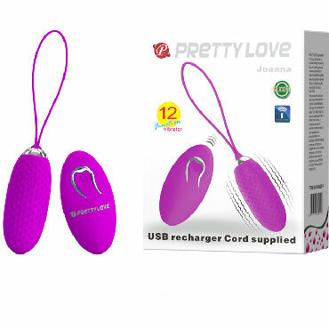 Baile Pretty Love Joanne, фиолетовое Виброяйцо с пультом ДУ