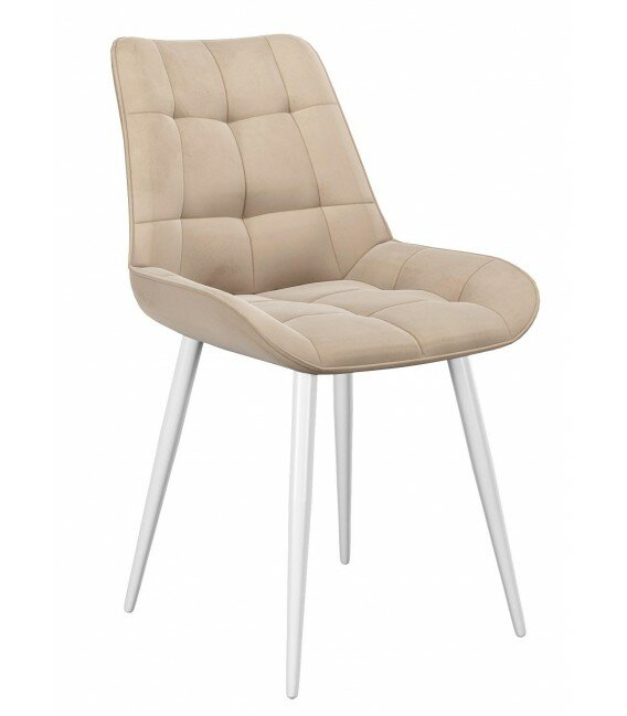 Стул Euonymus 206М B03 BEIGE, ножки белые