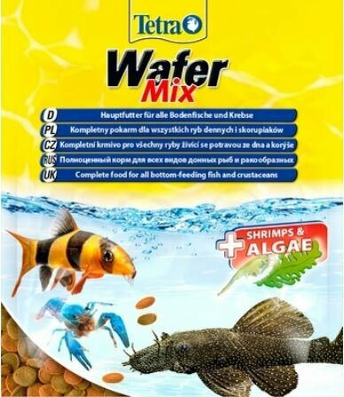 Tetra Корм для донных рыб и ракообразных. пластинки Wafer Mix 15гр 0.015 кг