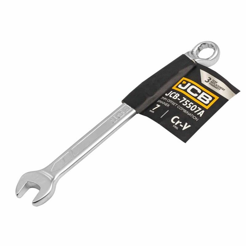 Ключ комбинированный, отогнутый на 75 градусов 7мм JCB