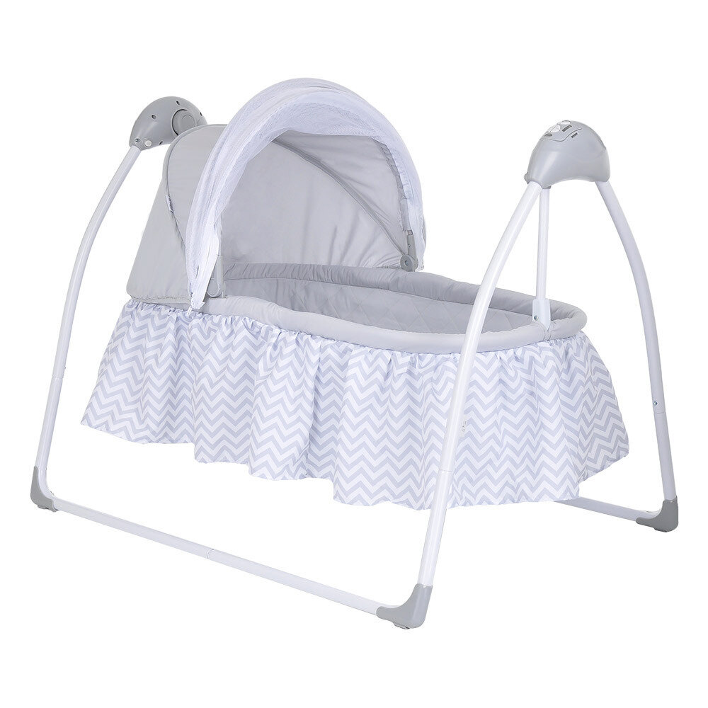 Колыбель-электрокачели Pituso Camellia с пультом д/у, Grey wave/Волны, серый