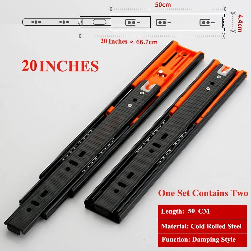 Направляющие для ящиков 50 см, Cold-20 Inch-Damping