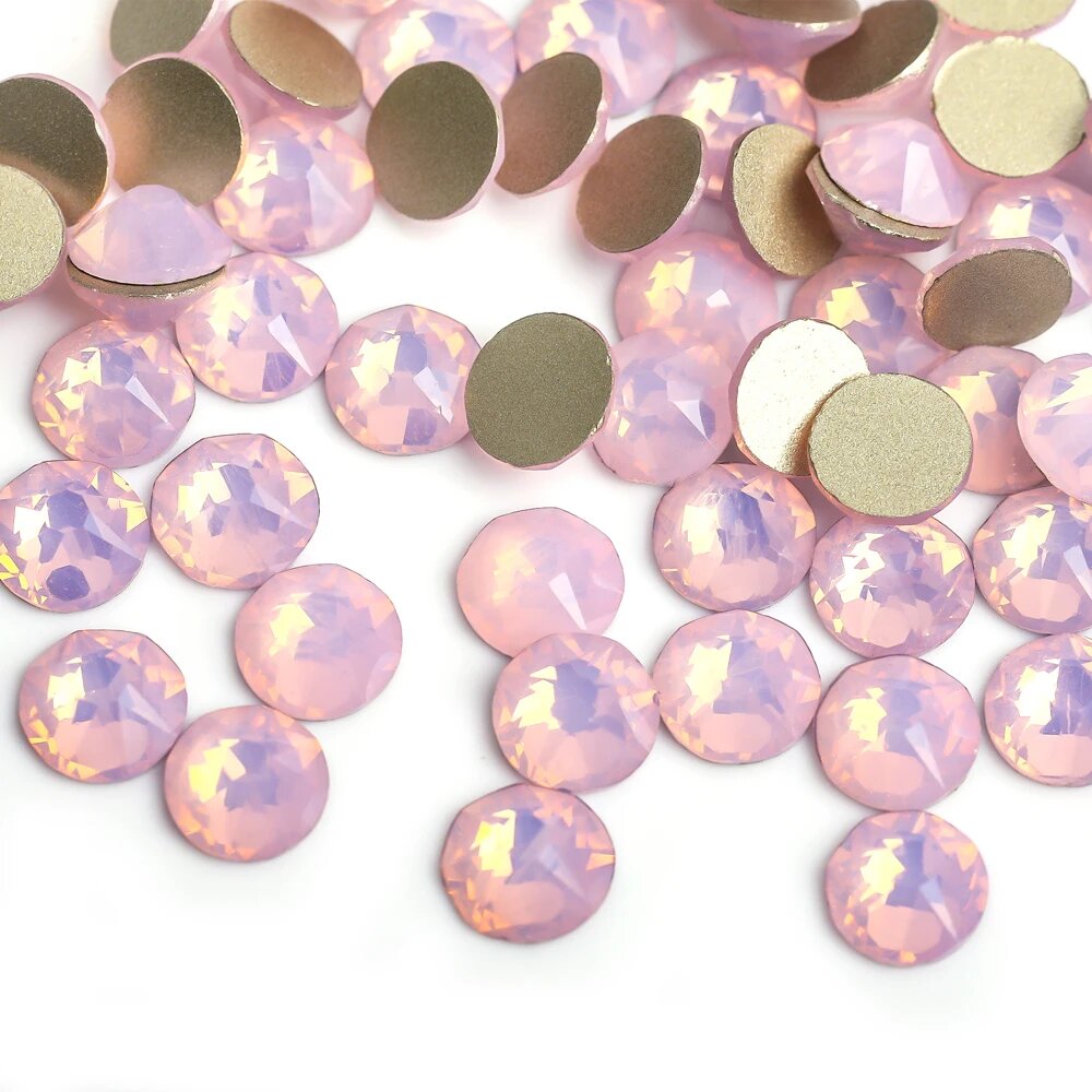Хрустальные стразы 8 Big 8 Small 2088 граней для декорирования Сиреневый, ss20 1440pcs, Pink Opal