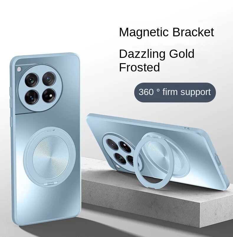 Чехол для OnePlus 12 12R 11 11R 10T, жесткий матовый чехол с кольцом, магнитная защитная задняя крышка, чехол для телефона One Plus 12R 11R 10T sky blue, For OnePlus 10T