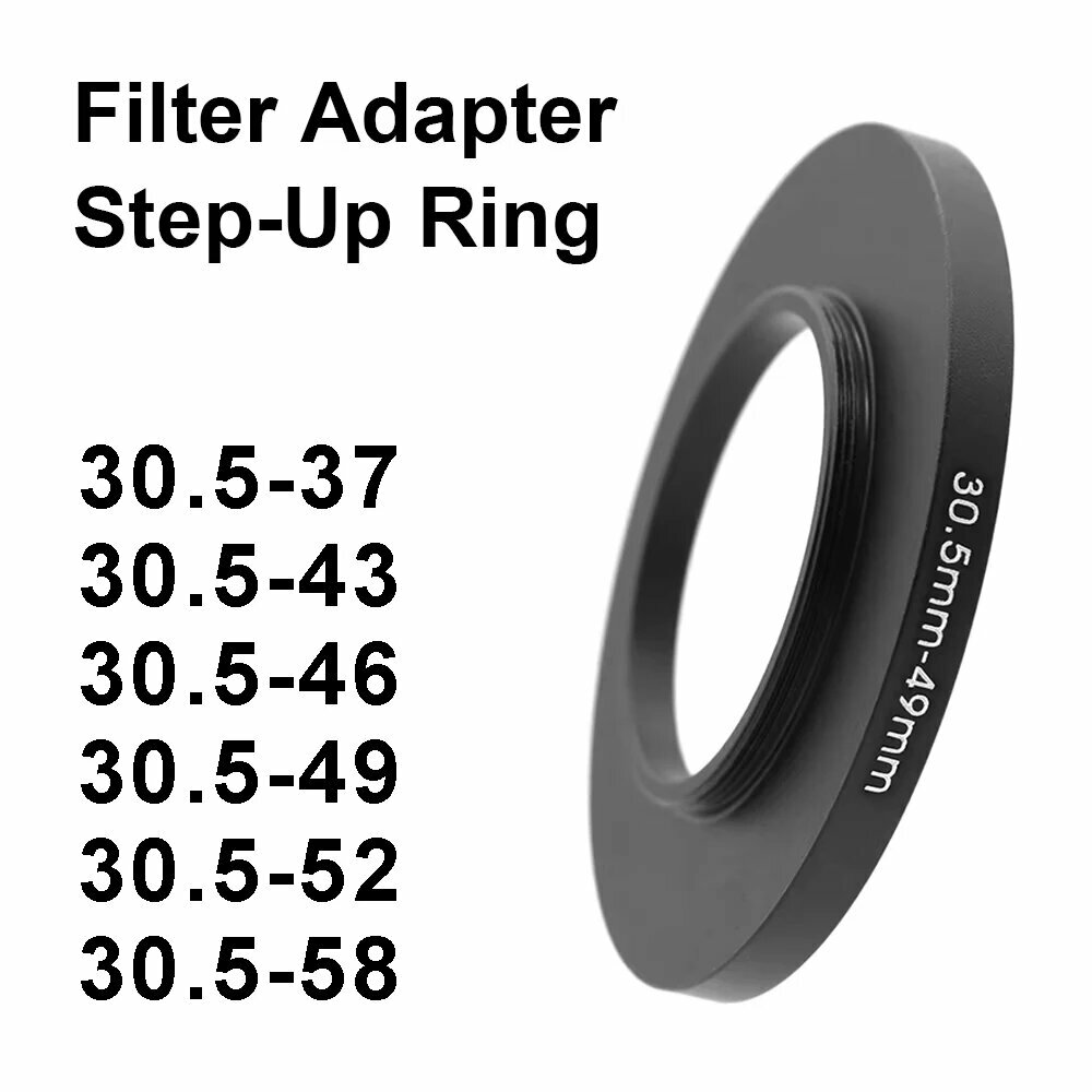 Переходное кольцо фильтра объектива камеры Step Up Ring для объектива 30,5 мм 30,5-37 30,5-43 30,5-46 30,5-49 30,5-52 30,5-58 для UV ND CPL и т. д.