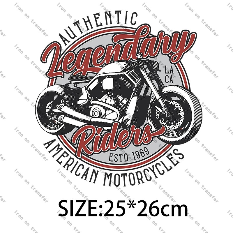 Термотрансфер "Legendary Riders" для одежды, цвет FA466 (19)