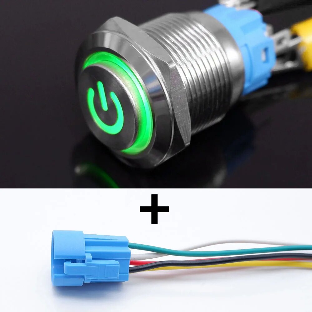 Кнопочный выключатель PRONCH 16/19/22 мм серебристый