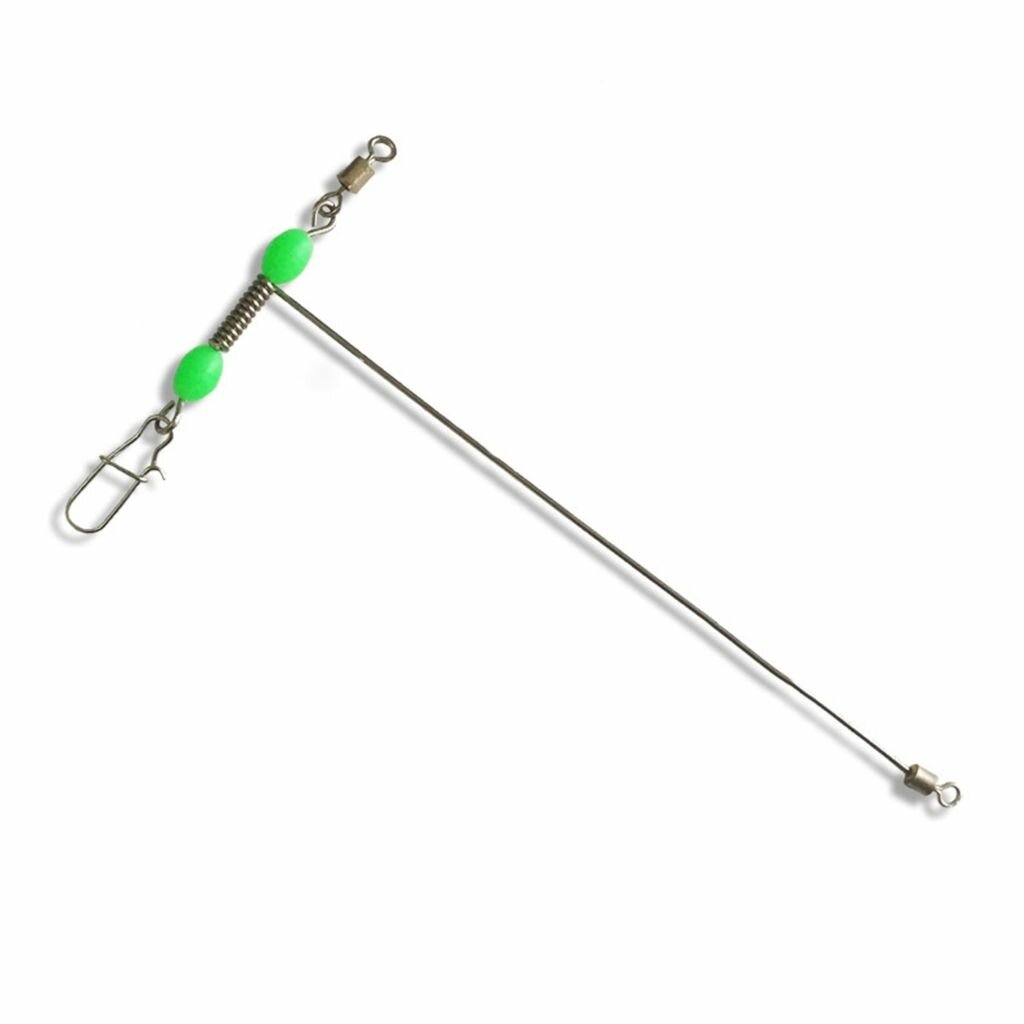 10 шт. Нержавеющие рыболовные вертлюги с люминесцентными бусинами