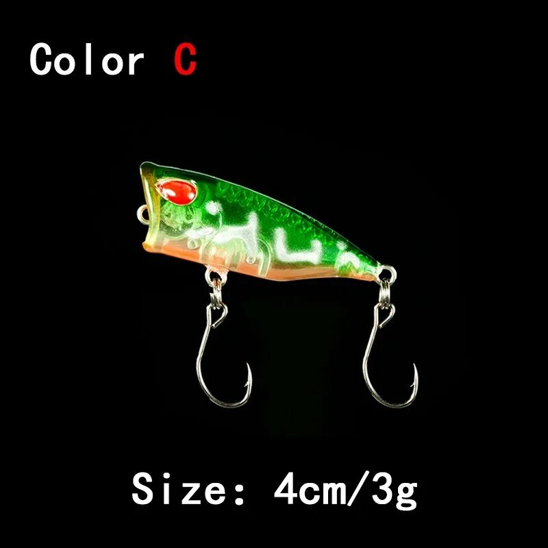 Новинка, 1 шт, 4 см, 3 г, мини-поппер, жесткая приманка, рыболовная приманка гольяна, воблер, снасти Isca Poper, плавающая верхняя водная приманка для щуки