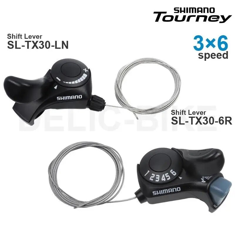 Shimano Tourney SL-TX30-LN/6R, 3x6 скоростей, левая/правая