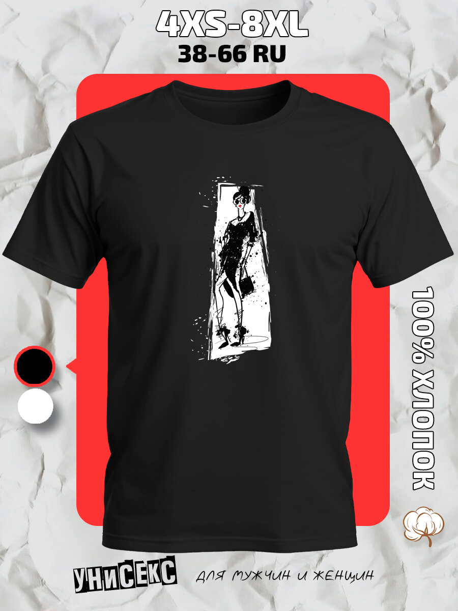 Футболка с принтом девушкой