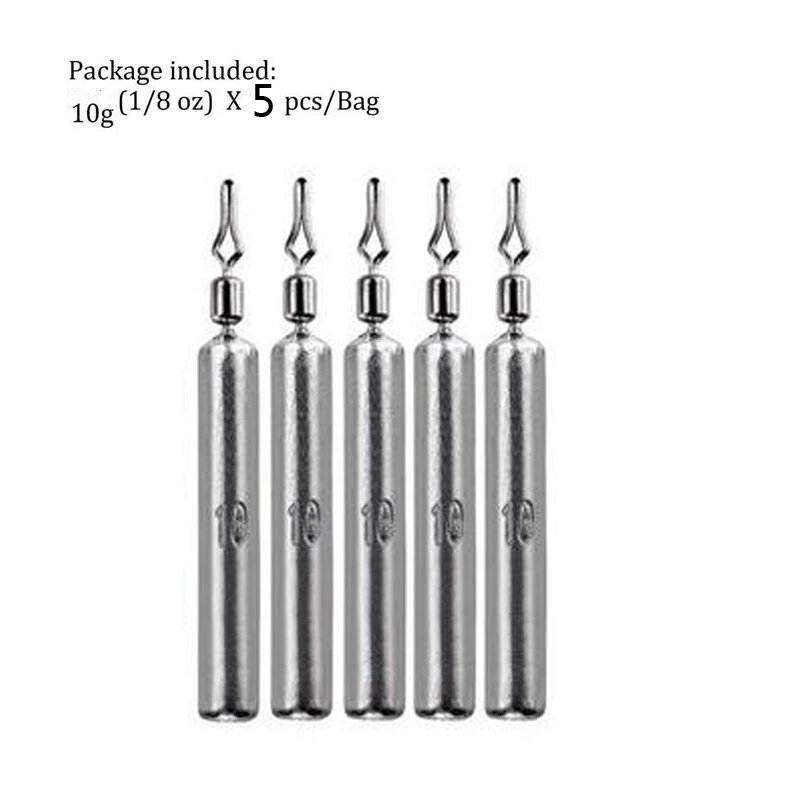 5 шт. Грузила для рыбалки stainless steel 3.5г 5г 7г 10г 20г 5Pcs 10g