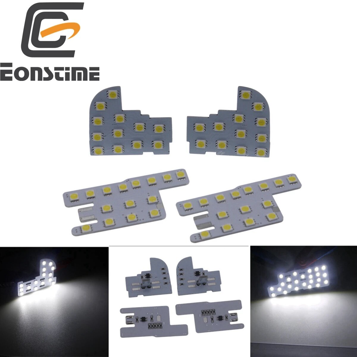 Eonstime 4 шт. для Honda CRV 2013-2016 2014 2015 SMD светодиодный внутренний Купол Карта лампы для чтения купольные лампы внутренсветодиодный светодиод белый 6000K 12 В