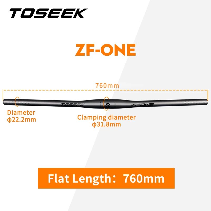 TOSEEK ZF-ONE горный велосипедный руль карбоновый матовый черный 31,8*580-760 мм Flat-760mm