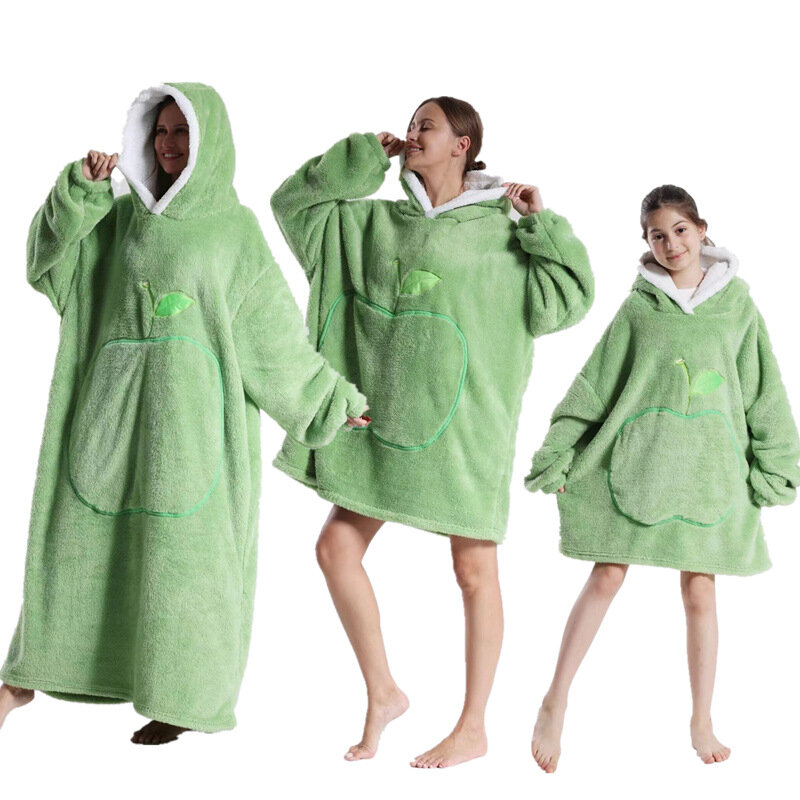 Женское одеяло для ленивых/фланелевое/с двухслойным утеплителем/подходит для взрослых и детей