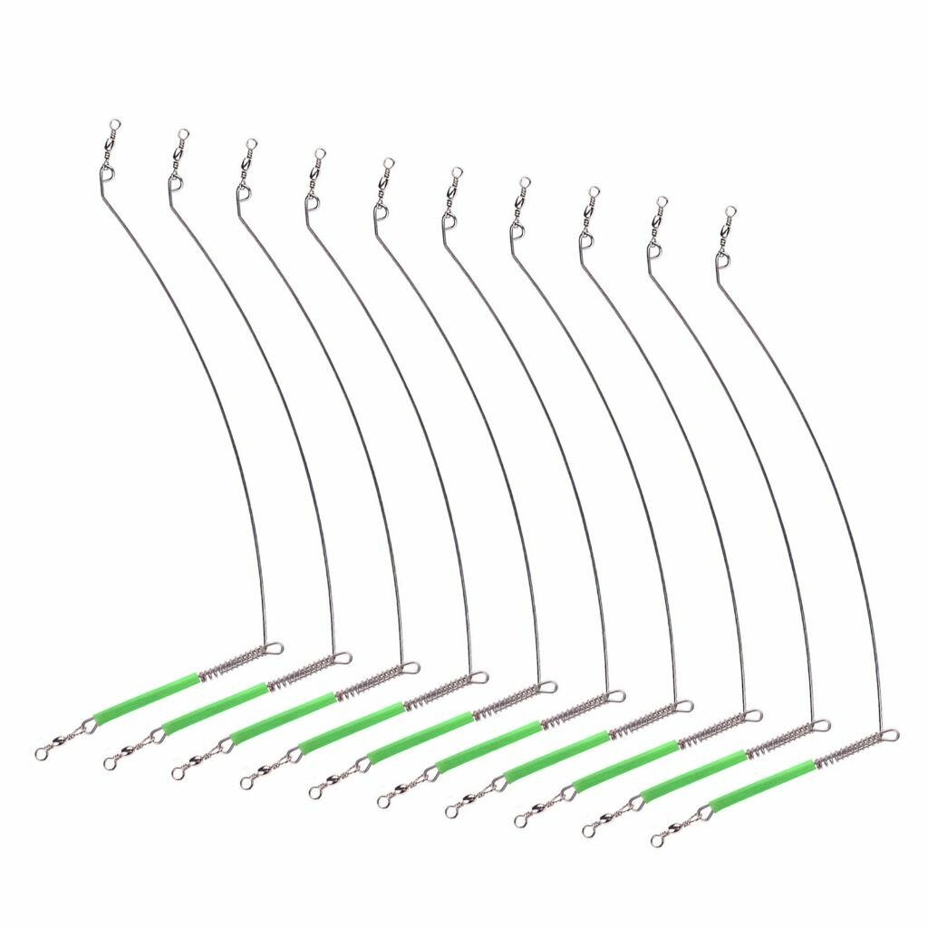 10 шт, балансир для морской рыбалки, стальная проволока, разъем снастей воды с пружинными вертлюжками, инструмент 20/30/40 см