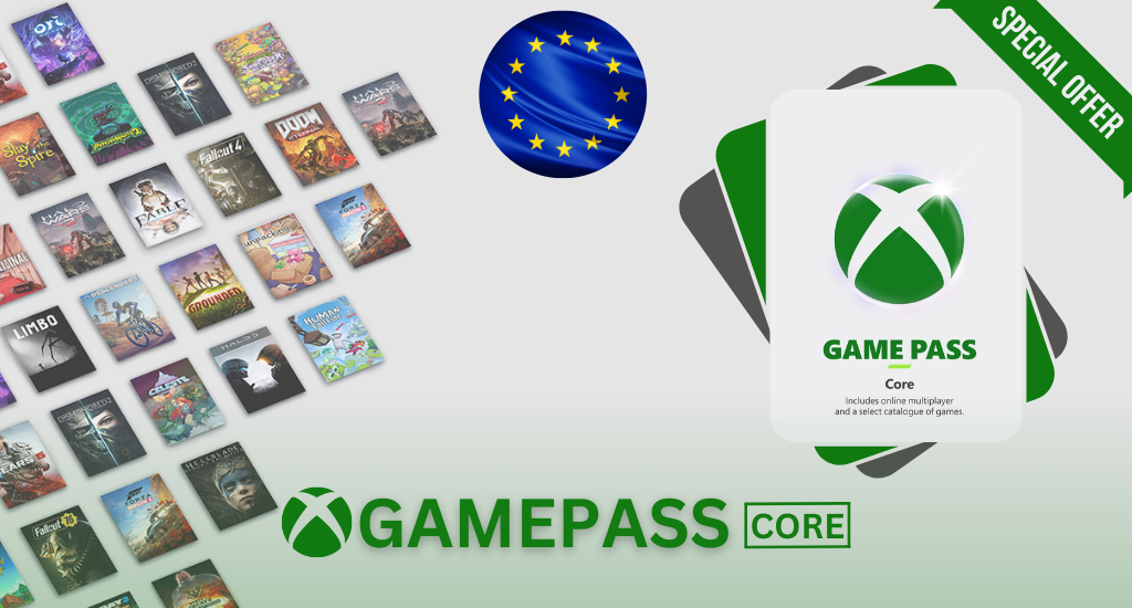 Подписка Xbox Game Pass Core 1+1месяц(EU)