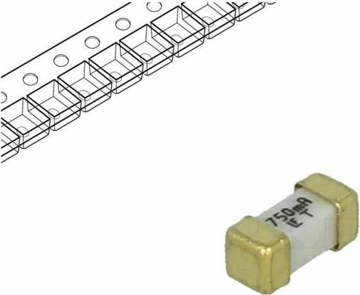 Предохранитель LITTELFUSE 0449.750MR Предохранитель: плавкая вставка медленный 750мА 125В SMD 1шт