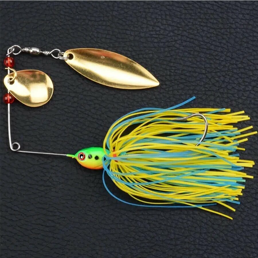 1 шт, поворотная жесткая приманка для рыбы, тонущая 17 г, блесна, искусственные приманки, металлические блестки, воблеры-спиннербейт для щуки