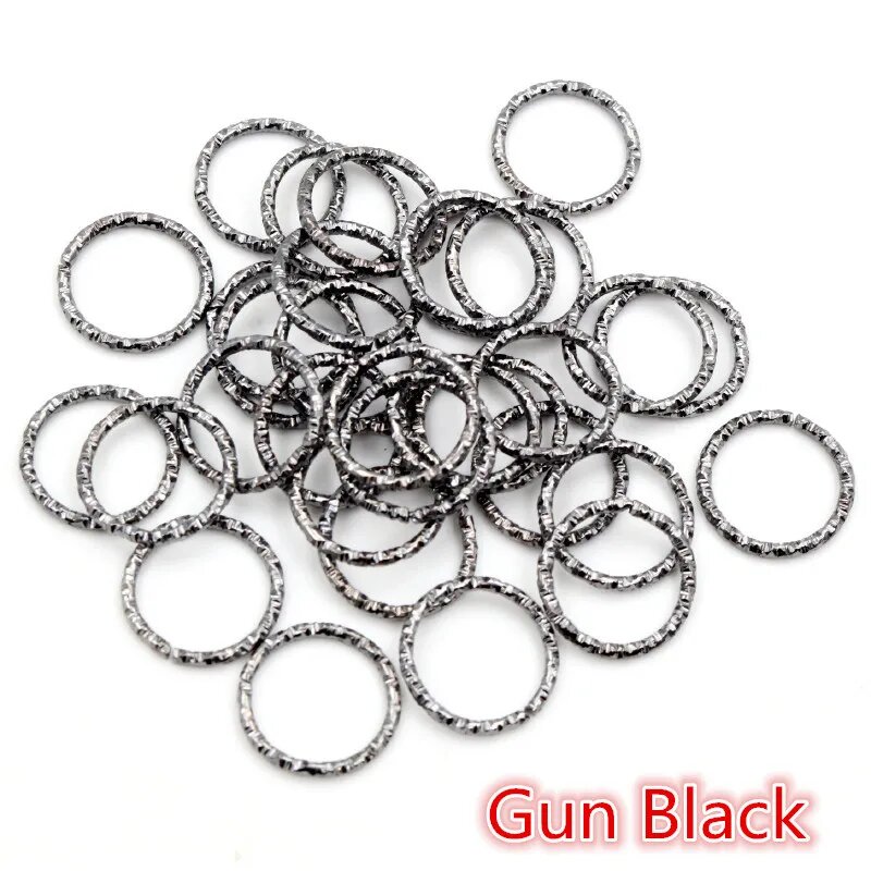 Переходные кольца Wadsfred 8-20 мм, 5 цветов Черный, 8mm x 100pcs, Gun Black