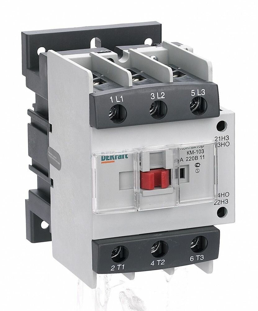 Контактор DEKraft 95 А, 220 В, АС3, 1НО+1НЗ, КМ-103