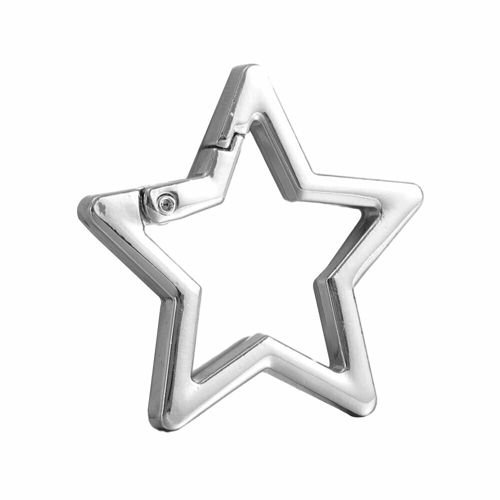 Застежка для бижутерии Pentagram, серебро 42 мм