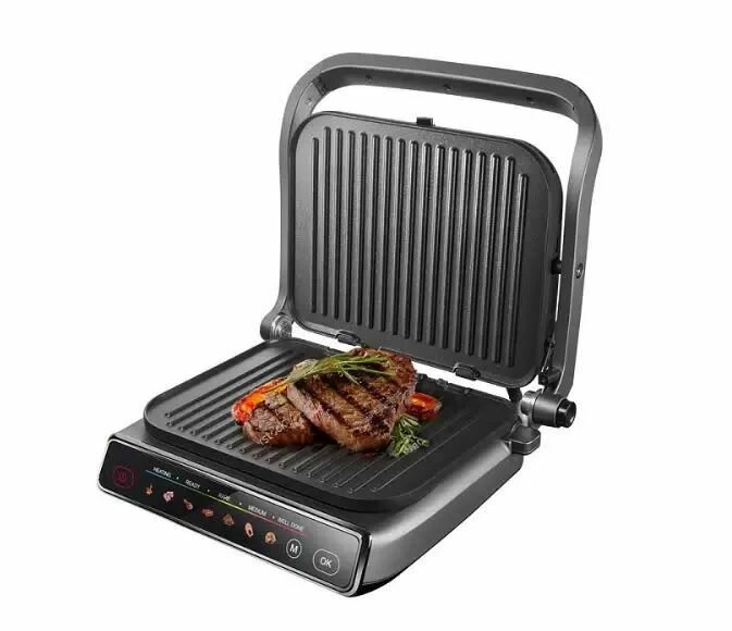 Гриль электрический REDMOND SteakMaster GM300, 2100 Вт, серый/металл